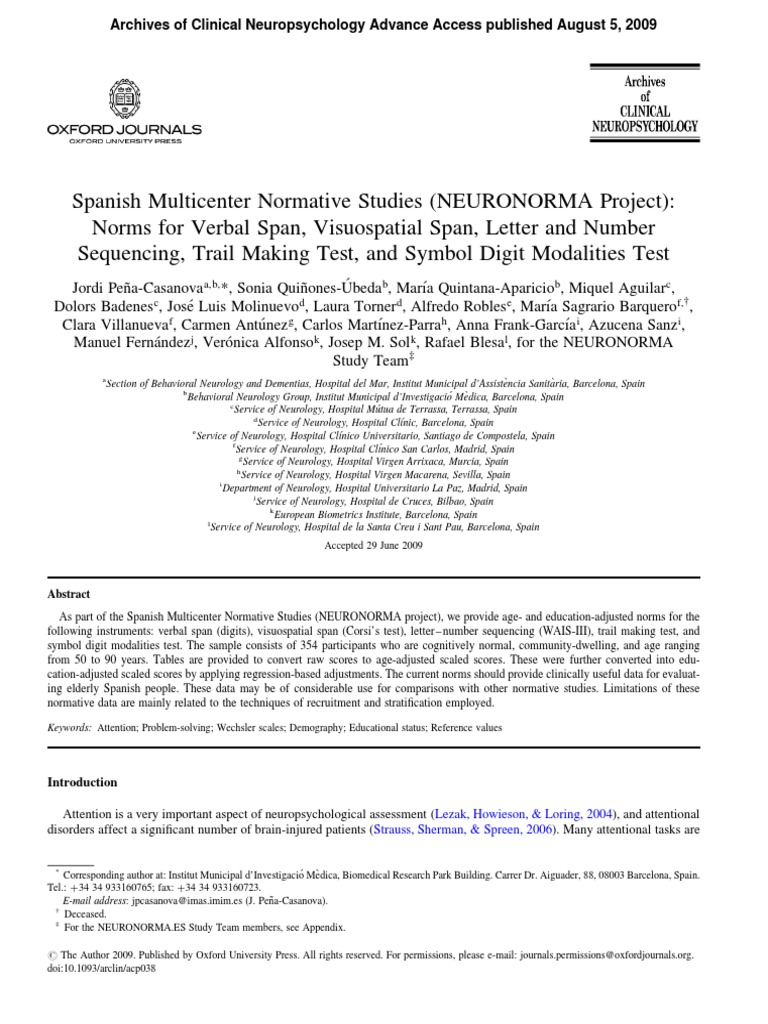 Acp038v1 Spans LNS TMT SDMT PDF | PDF