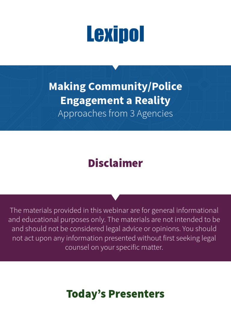 Community Police Engagement Slides | PDF | Community Policing | Police
