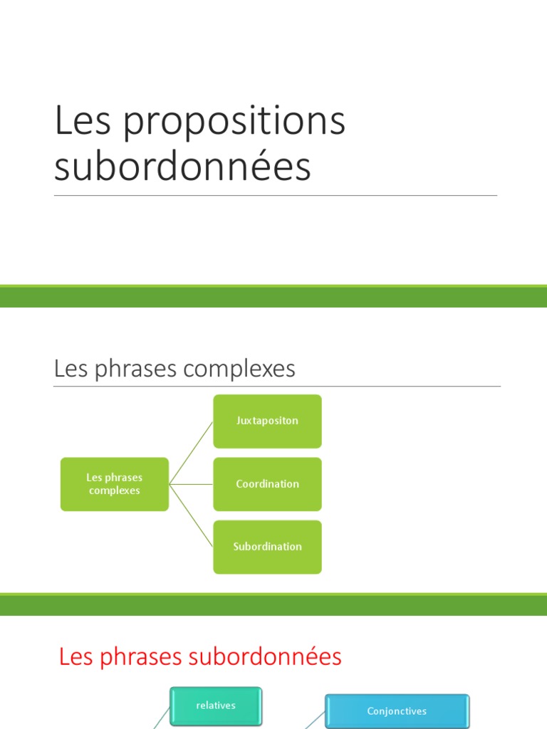 Exercices sur les propositions subordonnées | PDF | Clause | Mécanique ...