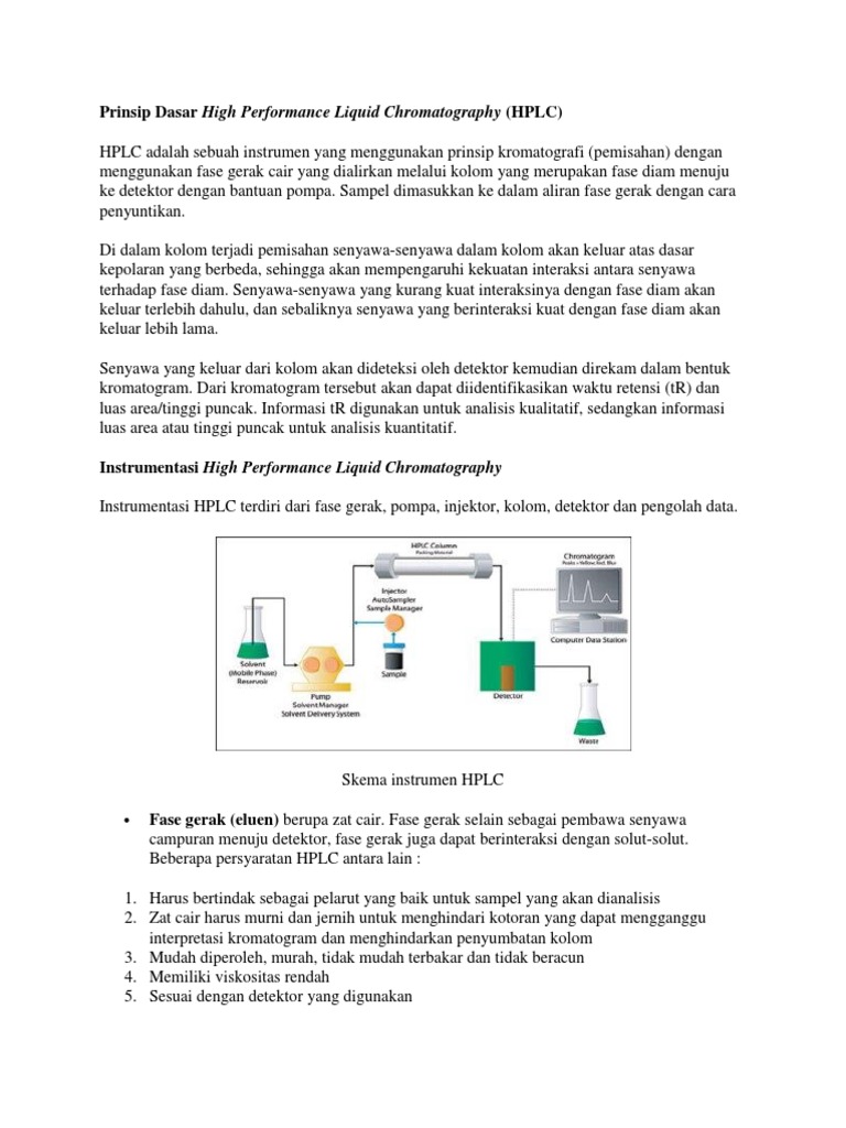 Prinsip dan Instrumentasi HPLC | PDF | Griya & Taman | Sains & Matematika