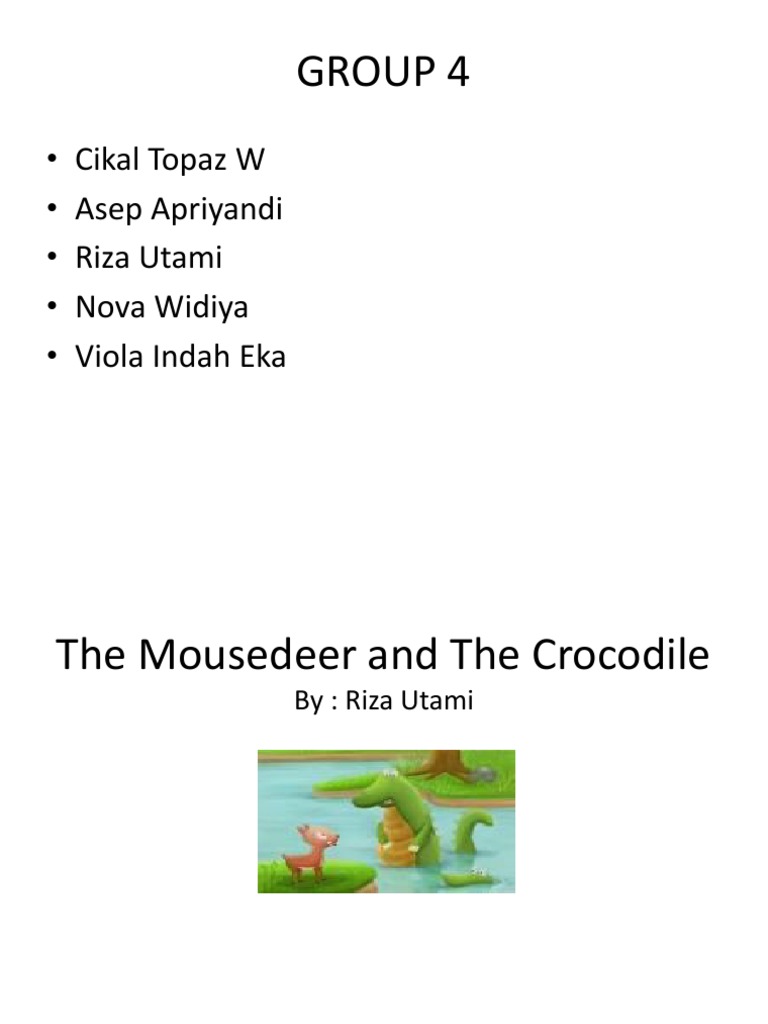 A Mouse Deer and Crocodiles | PDF
