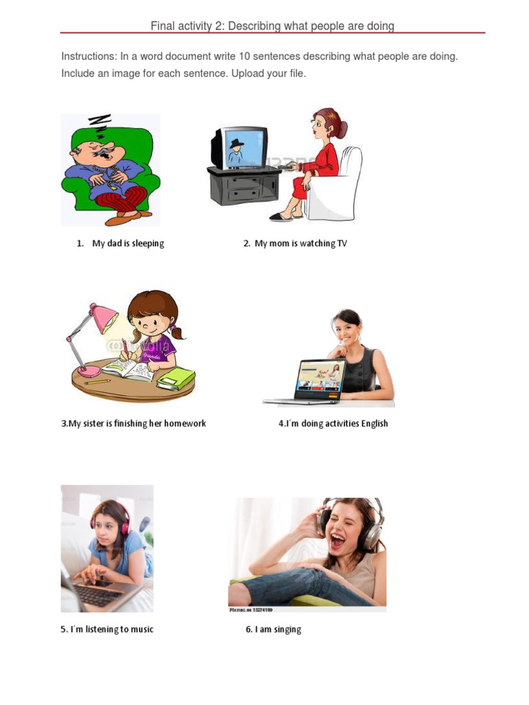 Describing Daily Activities of Family | PDF
