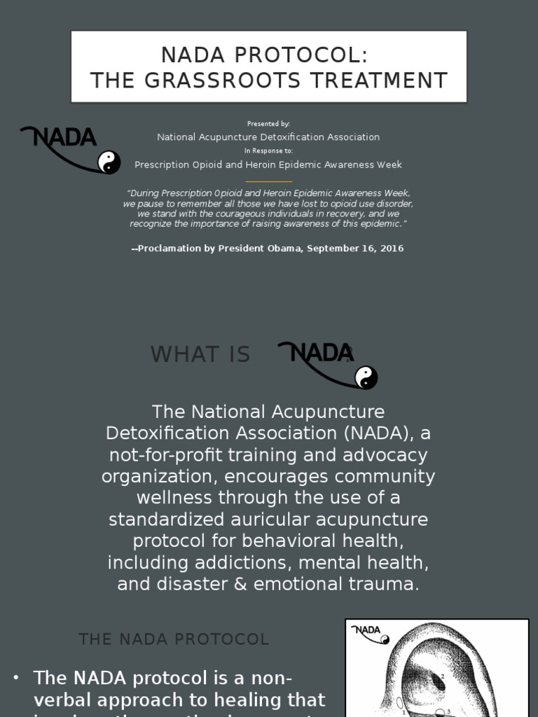 NADA Protocol: Ear Acupuncture for Addiction | PDF | Substance Abuse ...