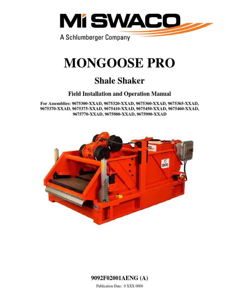 Zaranda Mongoose Pro | PDF | Elevator | Drilling Rig