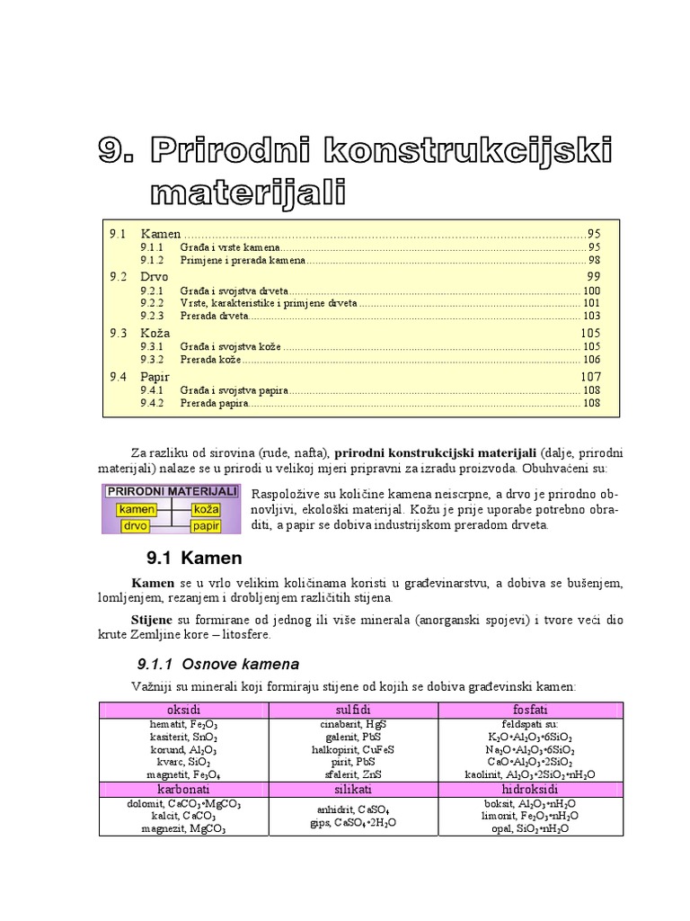 09 Prirodni Konstrukcijsk Materijali PDF | PDF