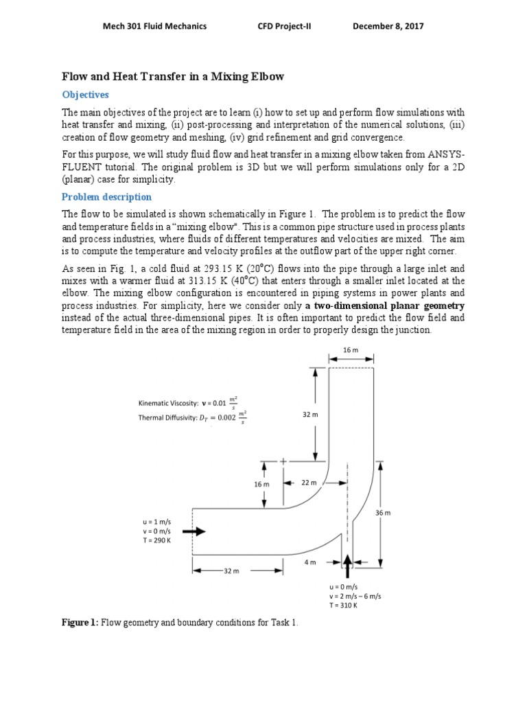 Flow and Heat Transfer in A Mixing Elbow | PDF | Computational Fluid ...