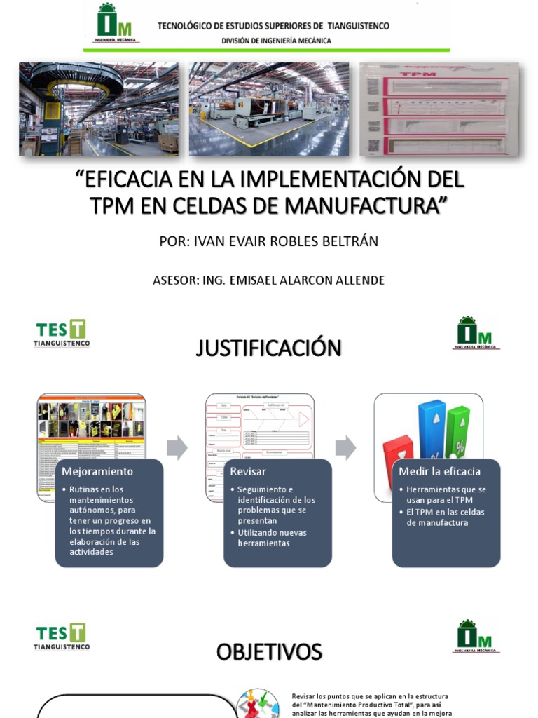 Eficacia en La Implementación Del Tpm en Celdas de Manufactura Expo ...