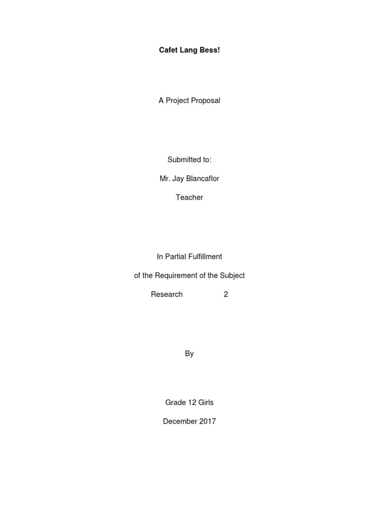 Bookworm Project Proposal | PDF | Cafeteria | Food And Drink