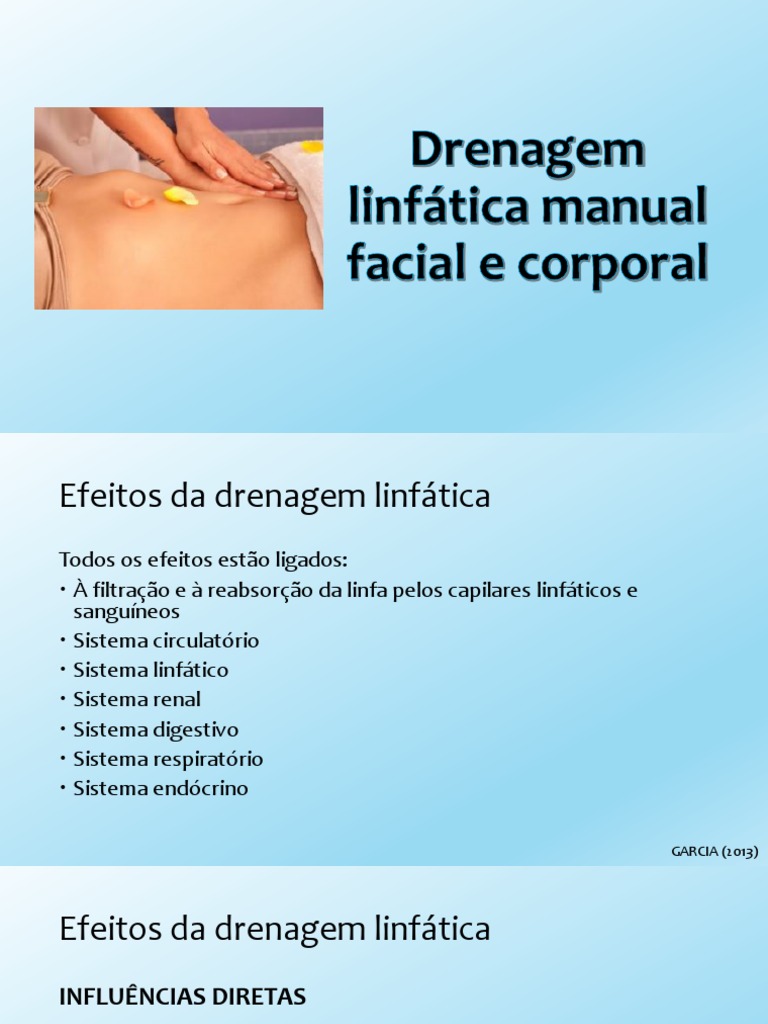 Drenagem Linfática Manual Facial e Corporal | PDF | Sistema linfático ...