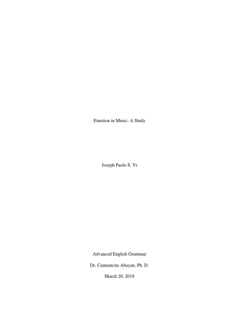 Term Paper Title Page | PDF