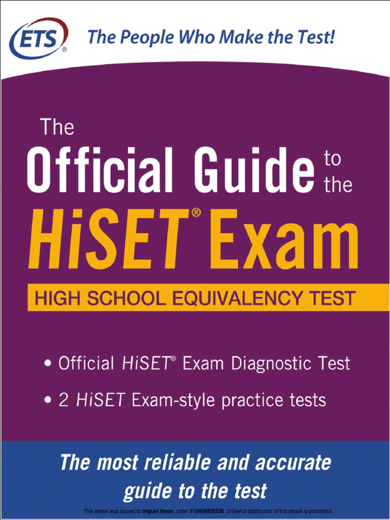 Ebook Official Guide HiSET Exam | PDF | Fraction (Mathematics) | Test ...