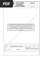 Method Statement For GI & PVC Conduit Installation Including ...