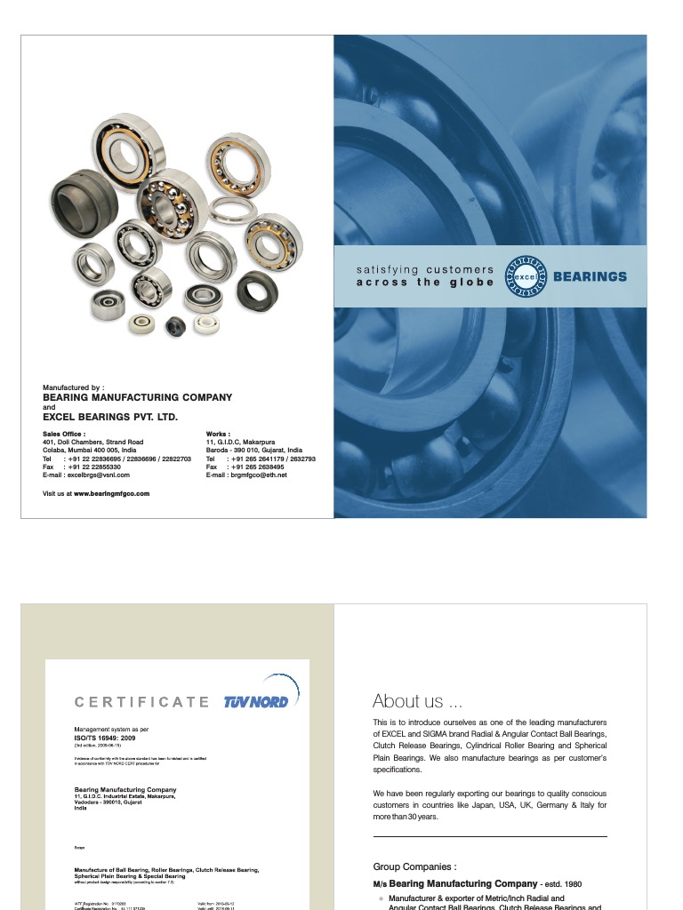 Ball Roller and Spherical Plan Bearing Catalogue 2014 | PDF | Bearing ...