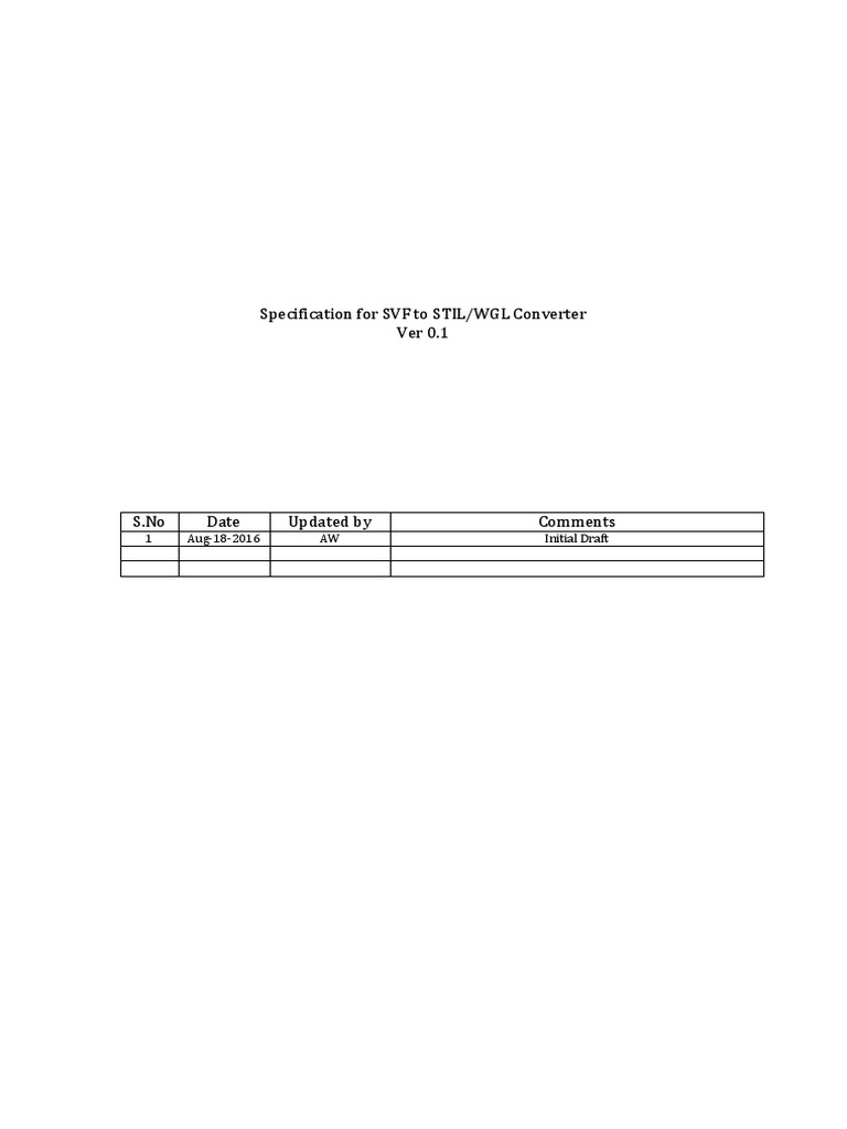 Specification For SVF To STIL | PDF | Computers
