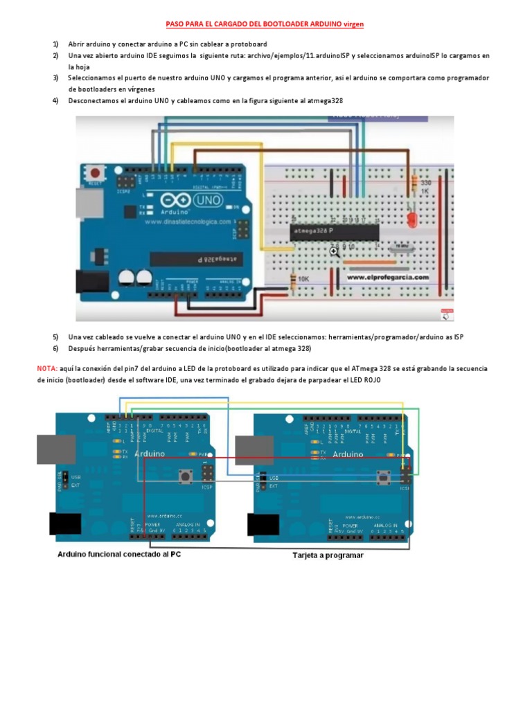 Paso para El Cargado Del Bootloader Arduino y Programacion Posterior | PDF | Arduino | Hardware ...
