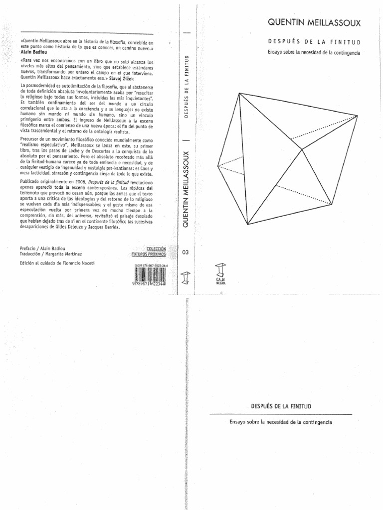 Quentin Meillassoux - Después de La Finitud PDF | PDF