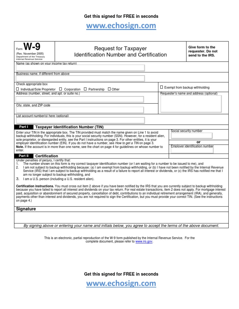 Electronic W-9 Signing Guide | PDF | Social Security Number ...