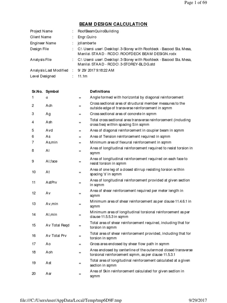 Roof Deck Beam Design Calculation | PDF | Science | Engineering