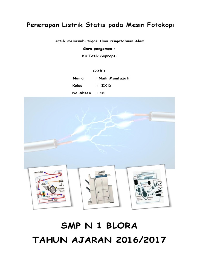 COVER Penerapan Listrik Statis Pada Mesin Fotokopi | PDF