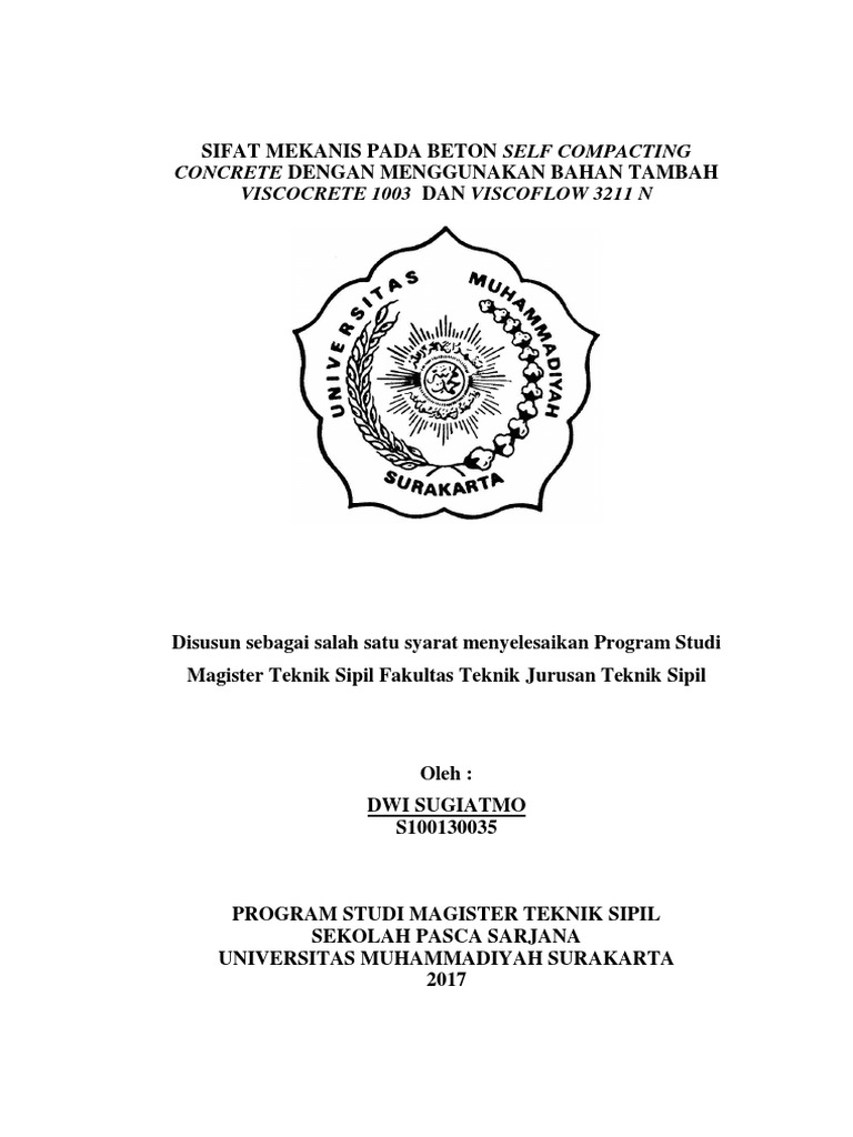 Sifat Mekanis Beton SCC dengan Viscocrete | PDF | Griya & Taman ...
