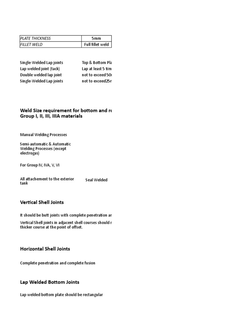 API 600 Tank Design | PDF | Welding | Construction