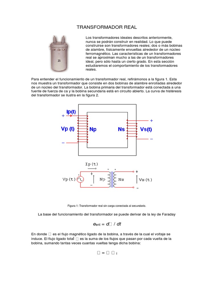 Transformador Real | PDF | Transformador | Inductor