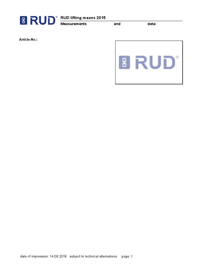 RUD Measurements and Data | PDF
