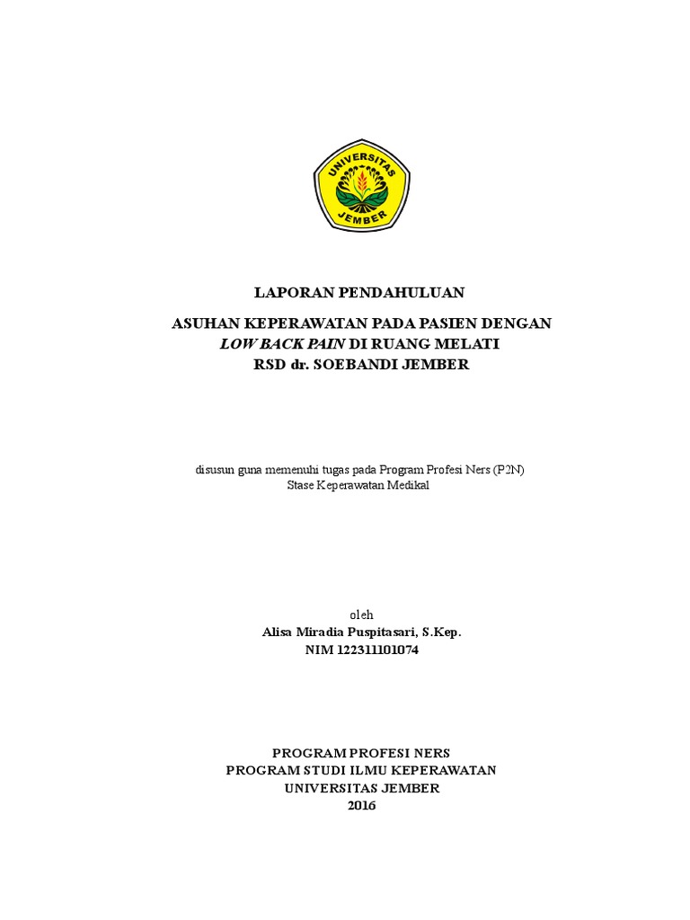 LP Low Back Pain | PDF