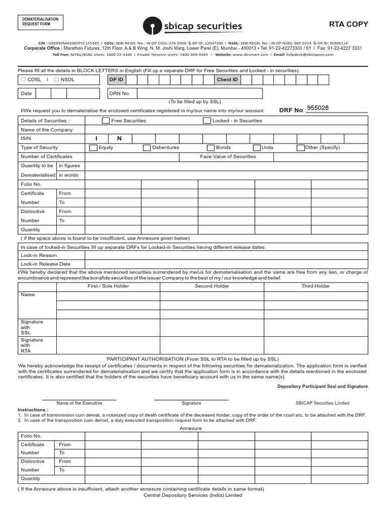 DRF No: Rta | PDF | Public Key Certificate | Securities (Finance)