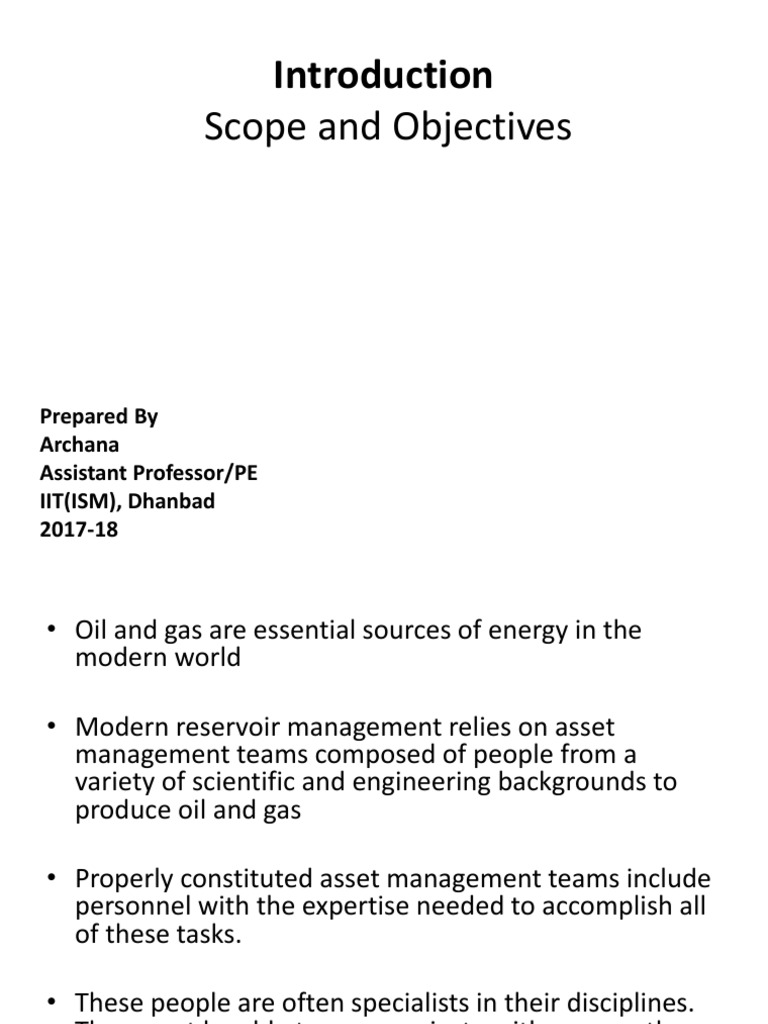 01 Introduction - Integrated Reservoir Management | PDF | Petroleum ...