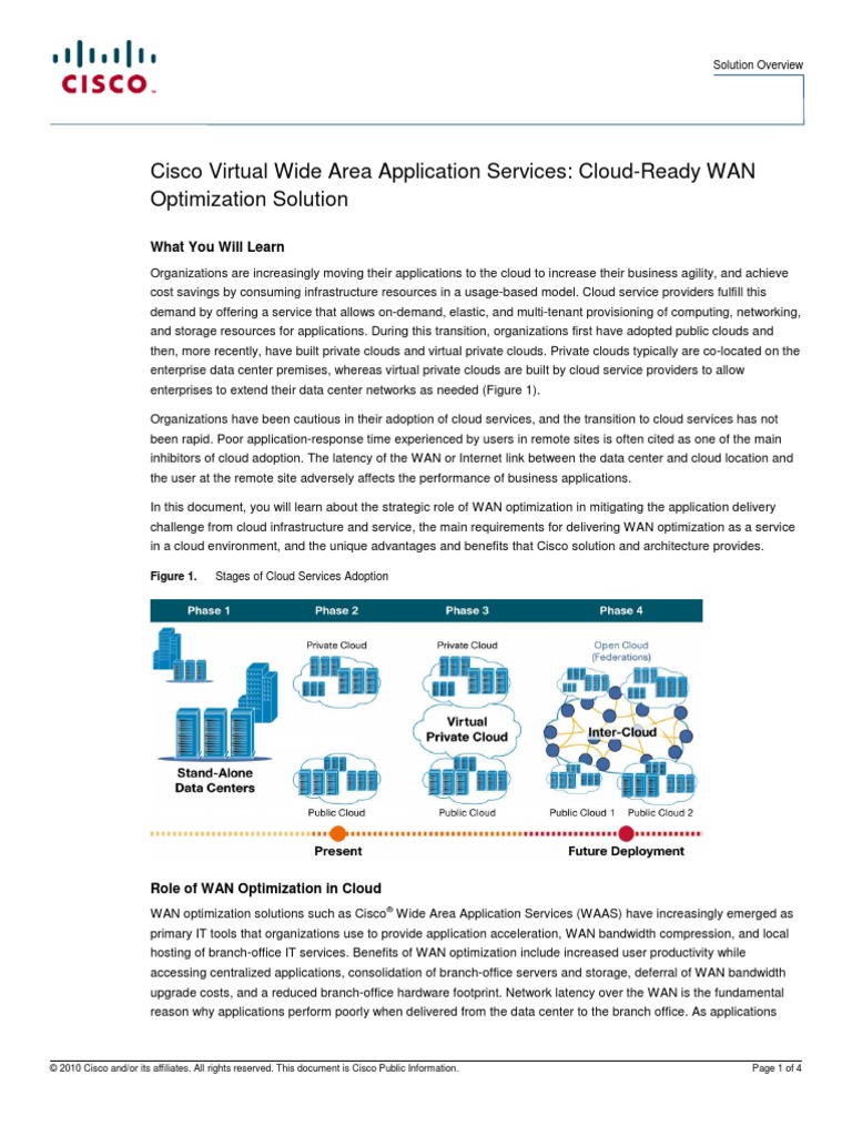 Cisco Virtual WAAS: Cloud-Ready WAN Optimization Solution | PDF ...