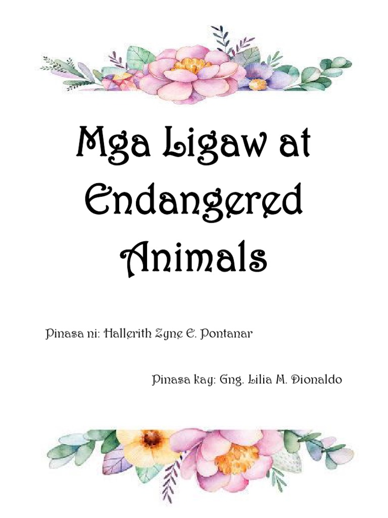 Endangered Animals in the Philippines | PDF | Philippines | Conservation