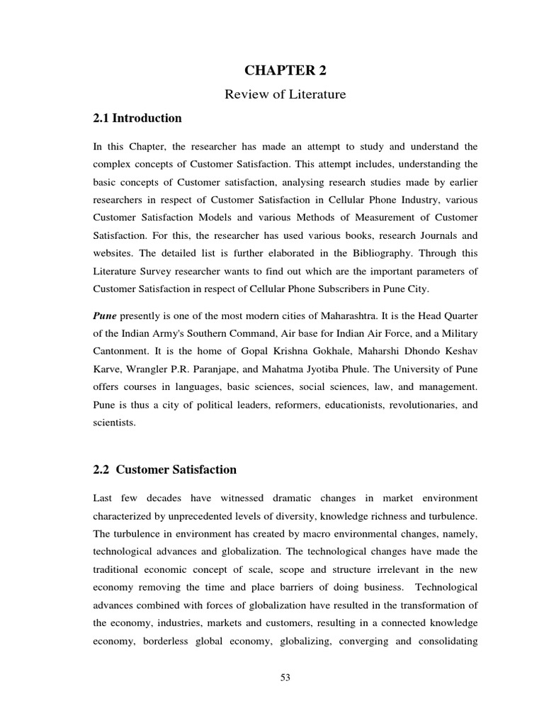 Research Chapter 2 | PDF | Customer Satisfaction | Marketing