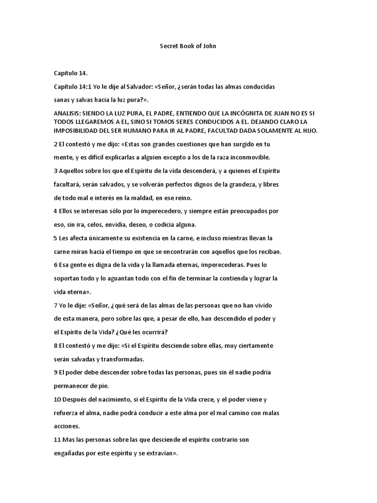 Secret Book of John | PDF | Mitos de la creación | Alma