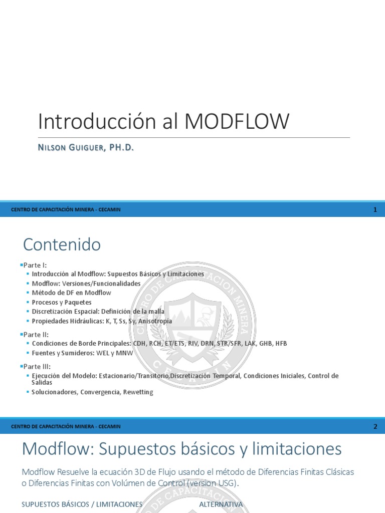 4 Clase Intro Modflow | PDF | Agua subterránea | Hidrología