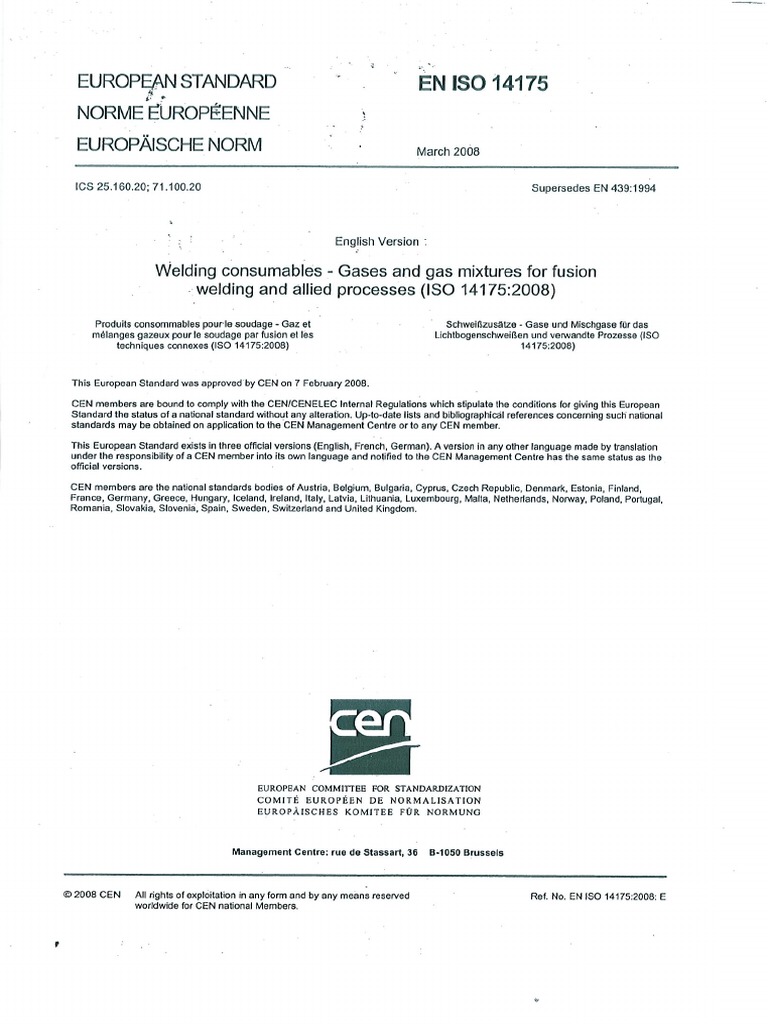 En Iso 14175 - 2008 PDF | PDF
