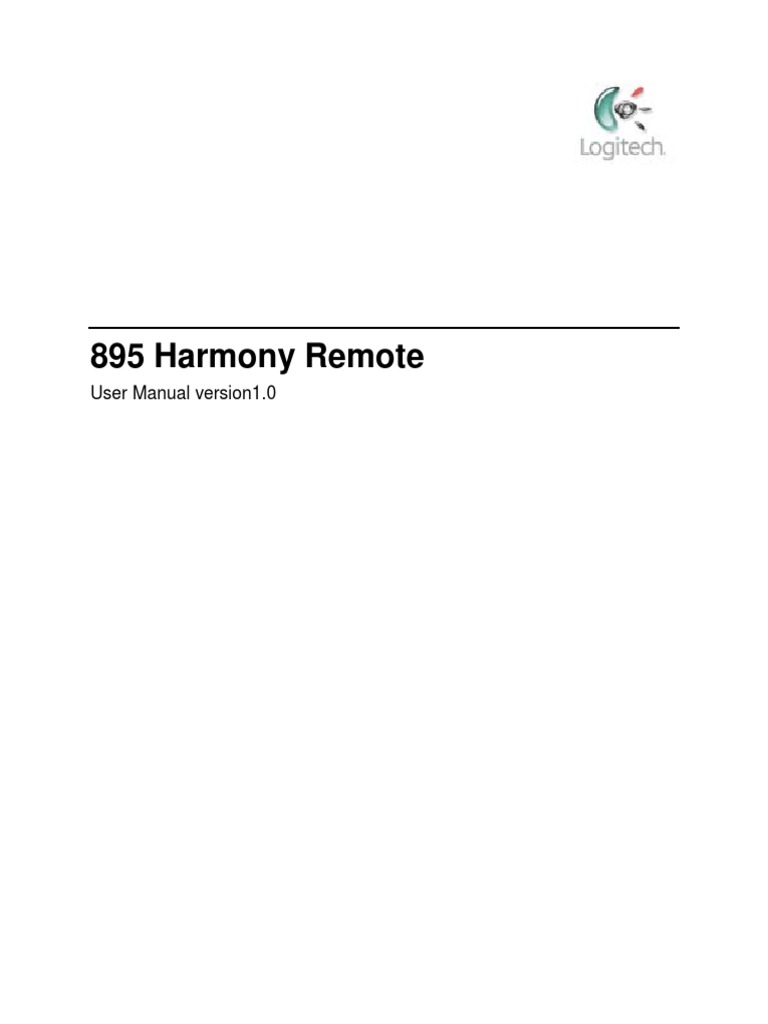 Harmony 895 Remote User Manual | PDF | Icon (Computing) | Remote Control
