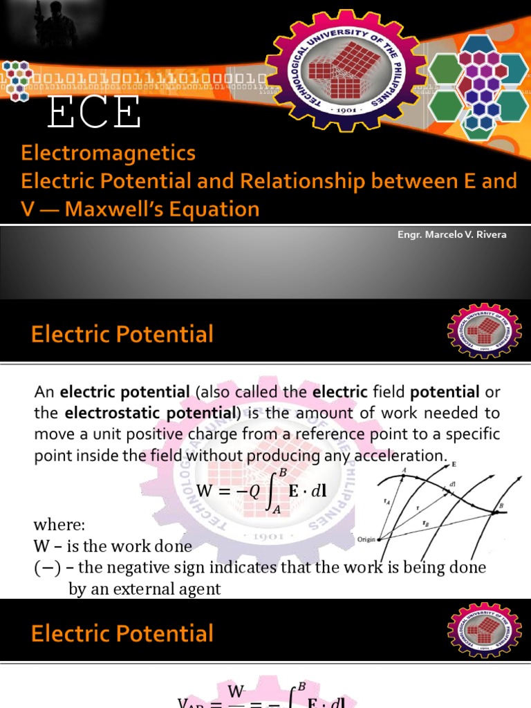 6 Electric Potential and Relationship Between E and V - Maxwell's ...