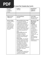 Grade 8 Patterns Lesson 1 | PDF | Pattern | Lesson Plan