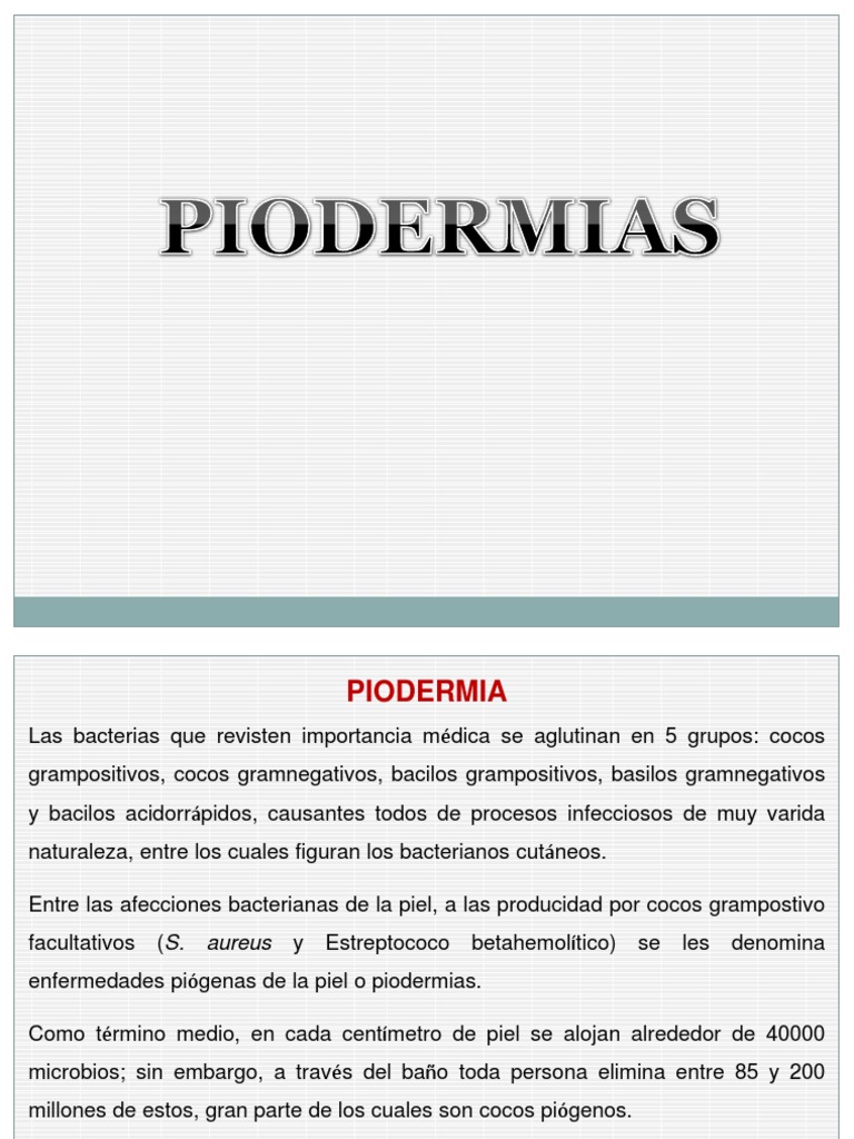 PIODERMIA | PDF | Septicemia | Antibióticos