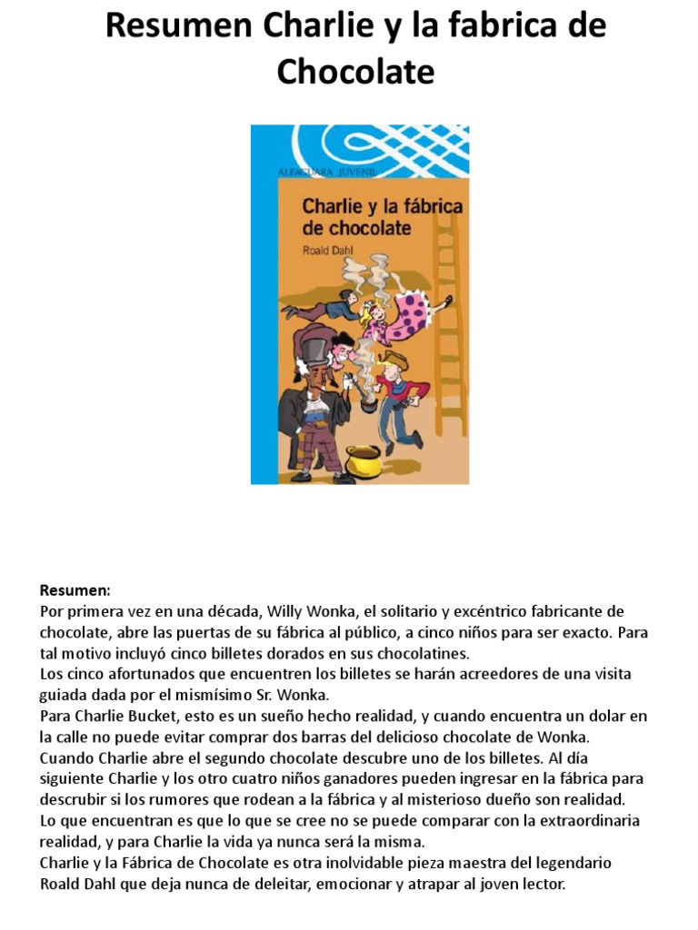 Resumen Charlie y La Fabrica de Chocolate
