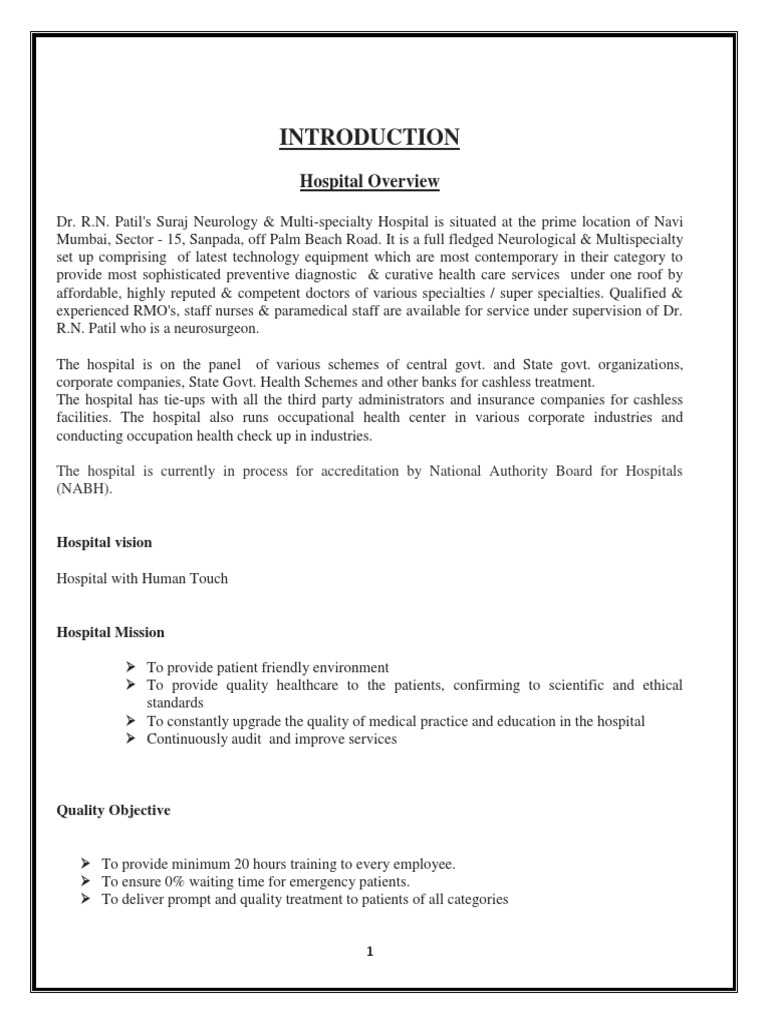 Internship Report | PDF | Operating Theater | Intensive Care Unit