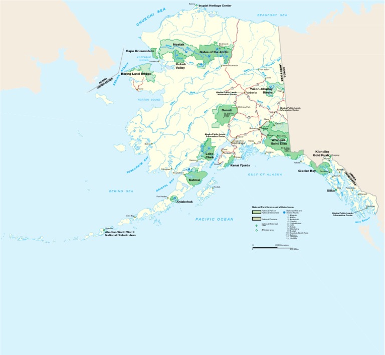 Alaska National Parks Map | PDF | Alaska | Water