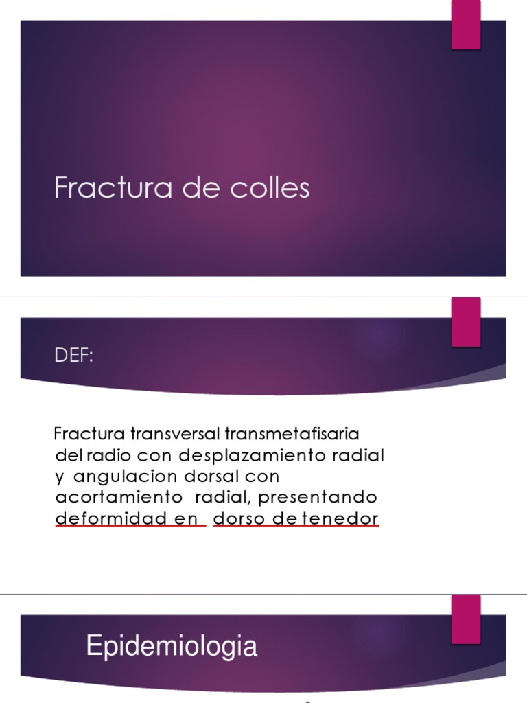 FX Colles | PDF | Trastornos musculoesqueléticos | Articulación