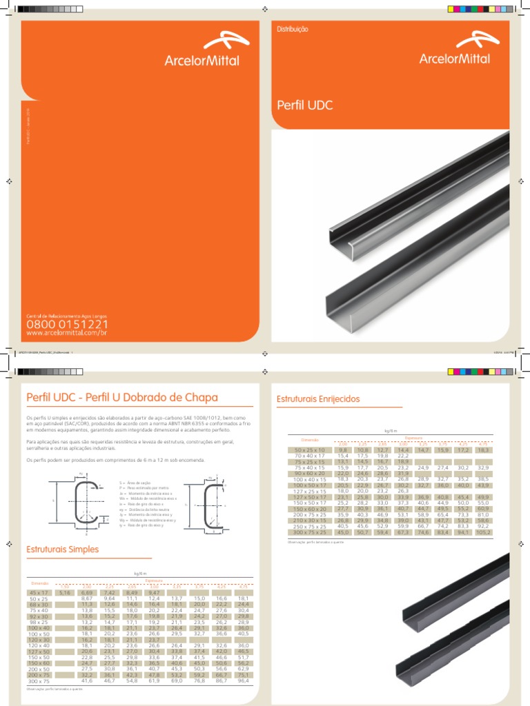 Catalogo Tecnico Arcelor | PDF | Natureza