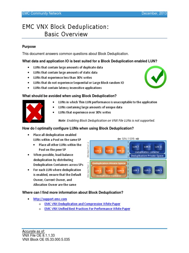 Block Deduplication One Page | PDF