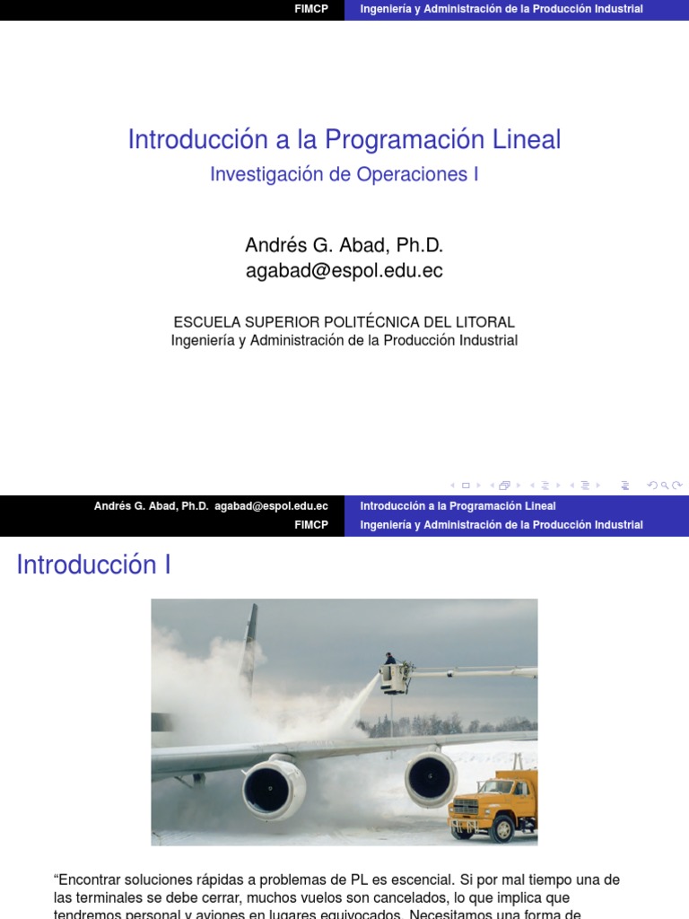 Introduccion A La Programacion Lineal PDF | PDF | Programación lineal ...