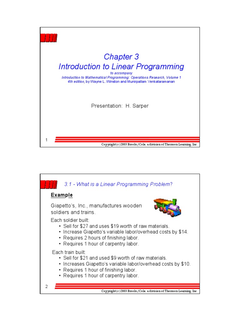 Linear Programming Introduction | PDF | Linear Programming ... Linear Programming Introduction | PDF | Linear Programming ...