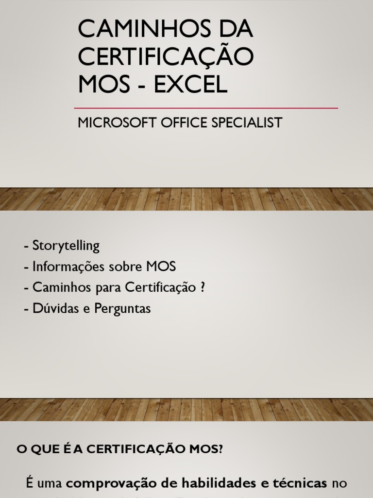 Caminhos Da Certificação MOS - Excel | PDF | Microsoft Excel | Microsoft
