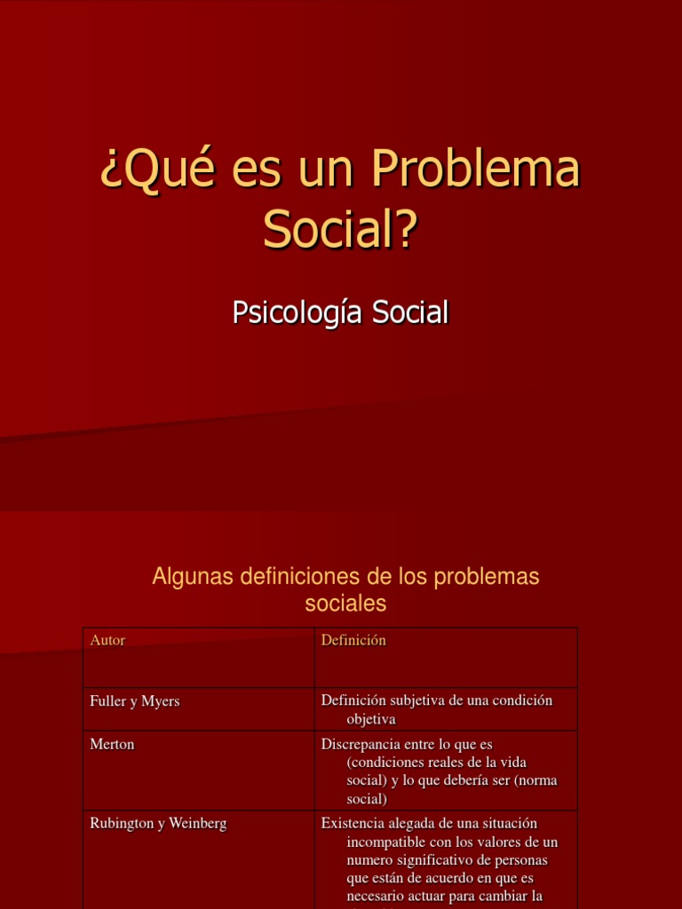 Qué Es Un Problema Social | PDF | Poder (social y político) | Sociedad